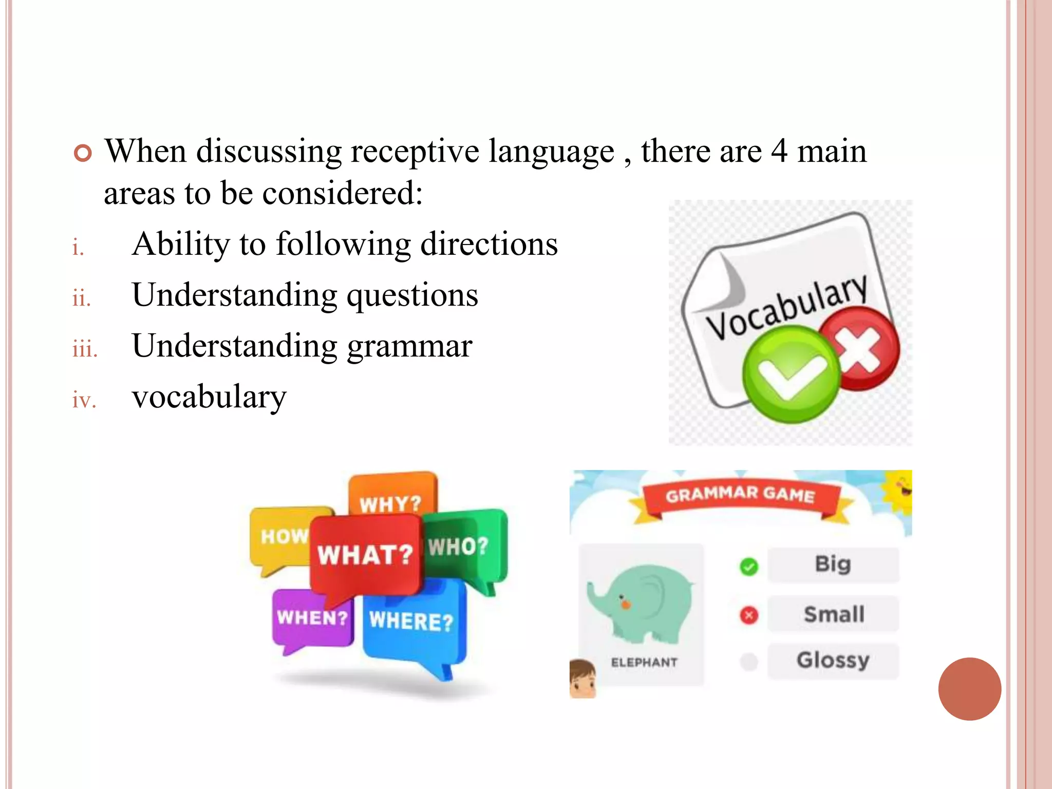 Receptive language | PPTX