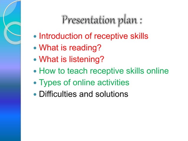 Receptive skills online | PPT