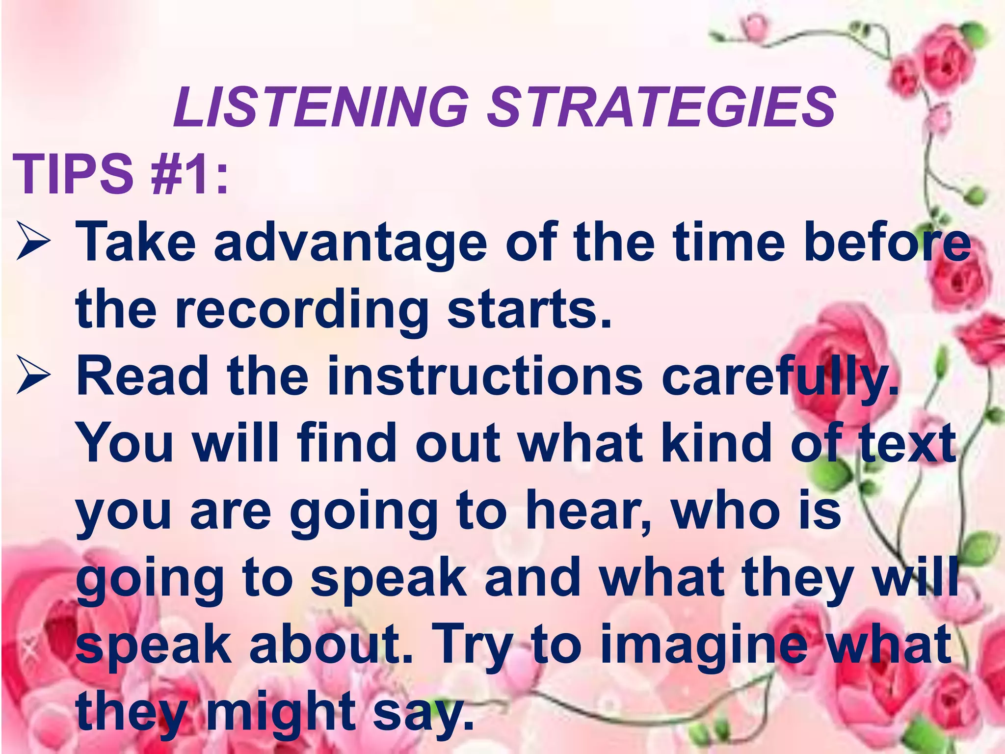 Receptive skills reading and listening | PPTX