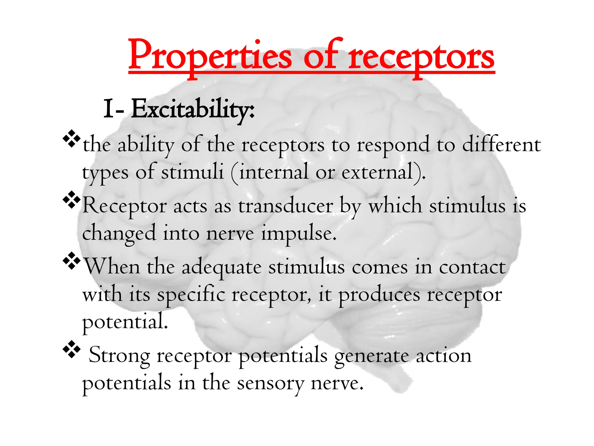 Receptor and sensory pathways for medical students | PPT