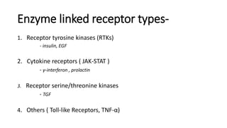 Receptor- ligand gated,enzyme linked, nuclear. | PPTX | Genetics | Science