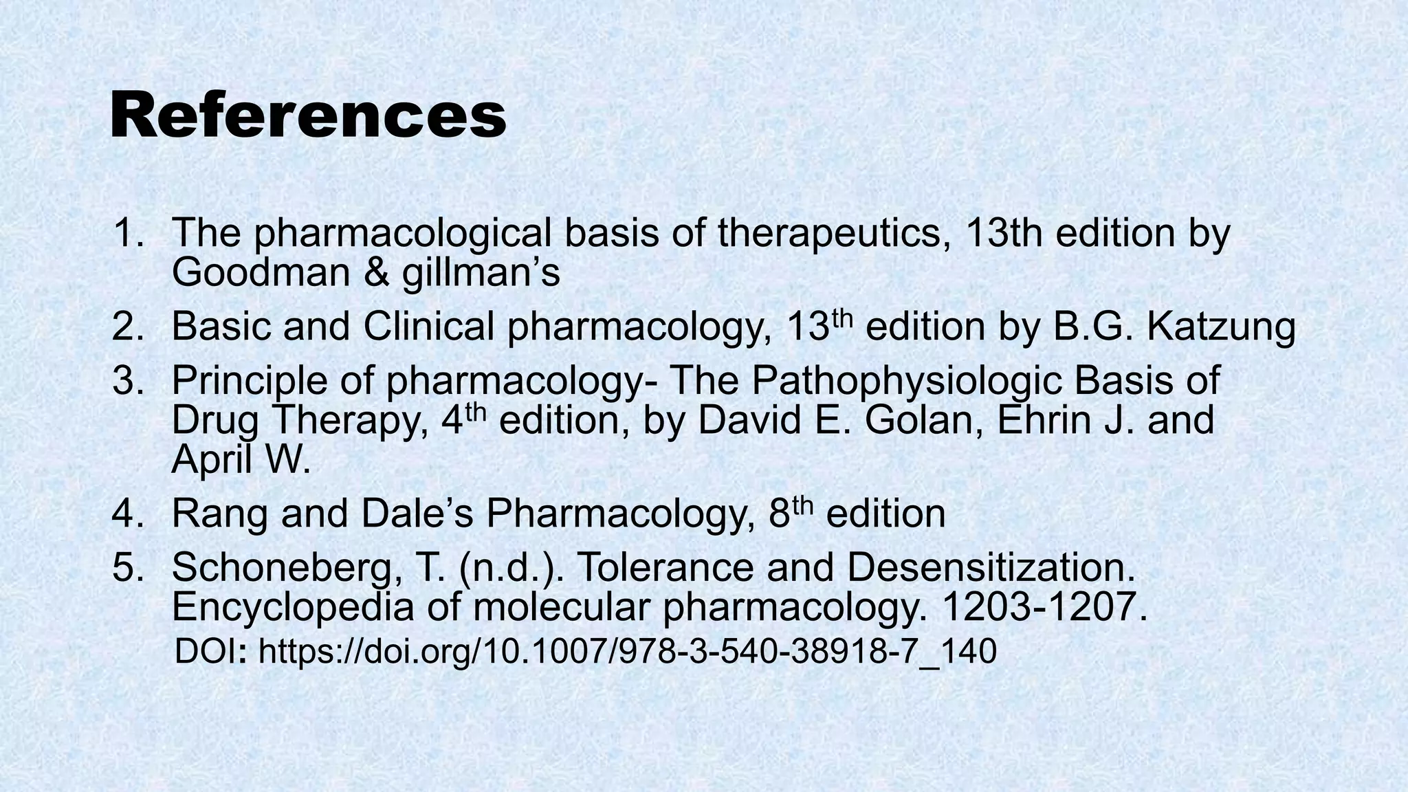 Receptor desensitization and regulation of receptors, Diseases ...