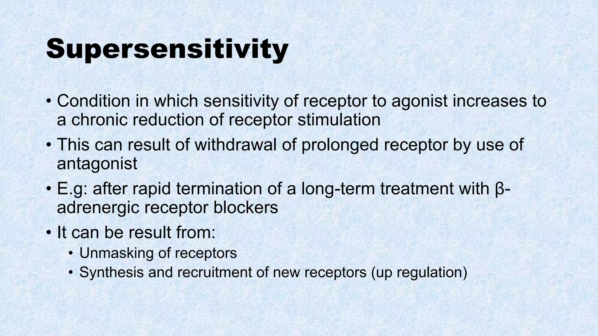 Receptor desensitization and regulation of receptors, Diseases ...