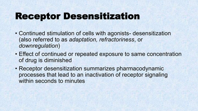 Receptor desensitization and regulation of receptors, Diseases ...