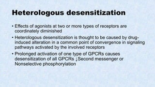 Receptor desensitization and regulation of receptors, Diseases ...