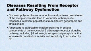 Receptor desensitization and regulation of receptors, Diseases ...