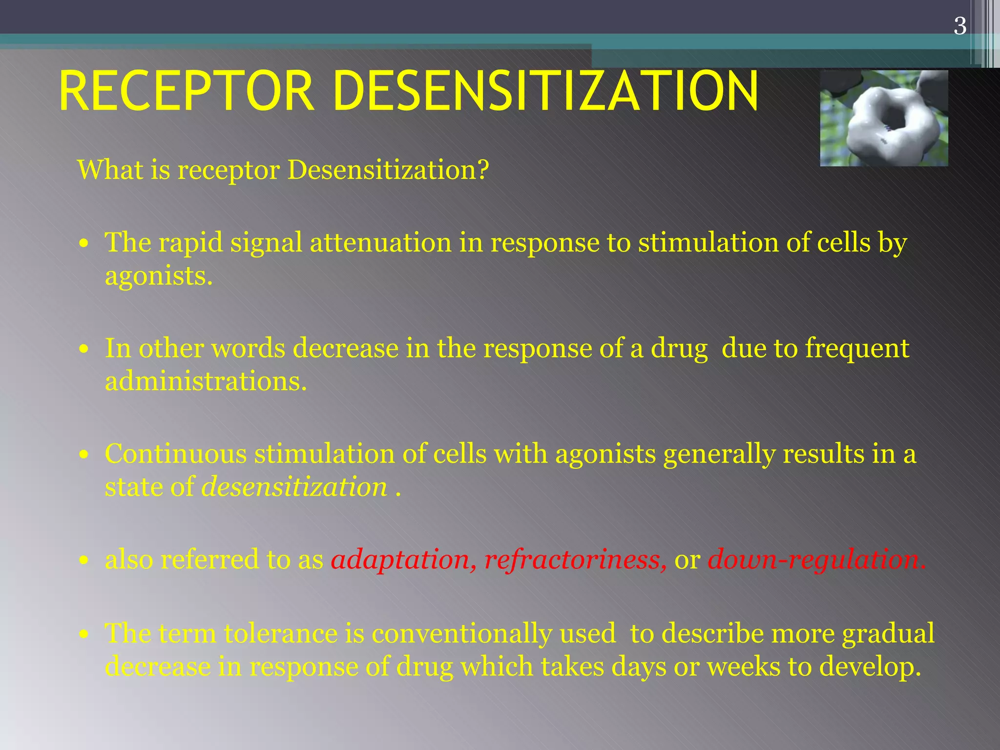 Molecular Pharmacology-Receptor Desensitization | PPT