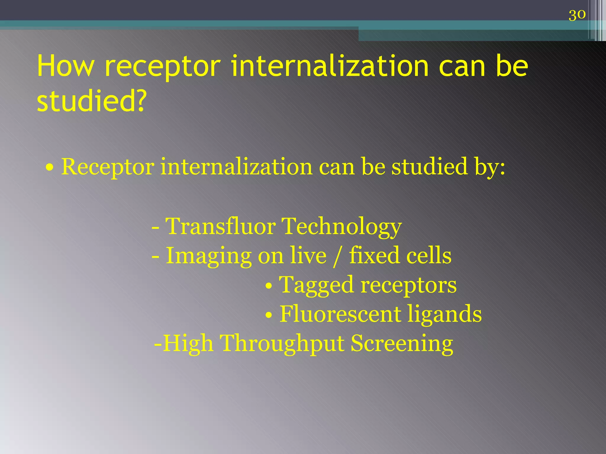 Molecular Pharmacology-Receptor Desensitization | PPT