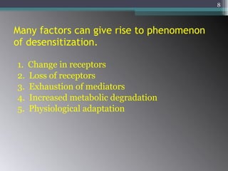 Molecular Pharmacology-Receptor Desensitization | PPT