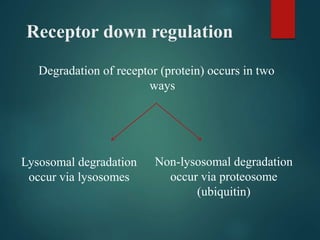 Receptor down regulation | PPTX