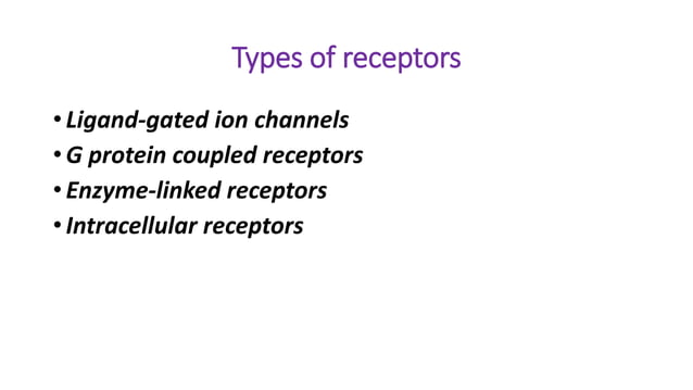 Receptor - Pharmacology | PPTX