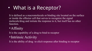 Receptor Pharmacology.pptxkrbwjnwjbwnjnwkj | PPTX