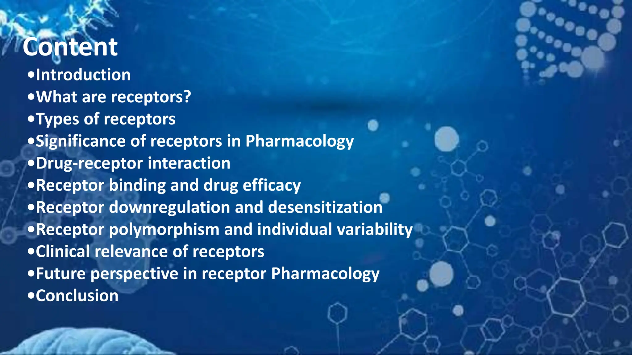 Receptors in Pharmacology: What Are They & Their Types | PPT