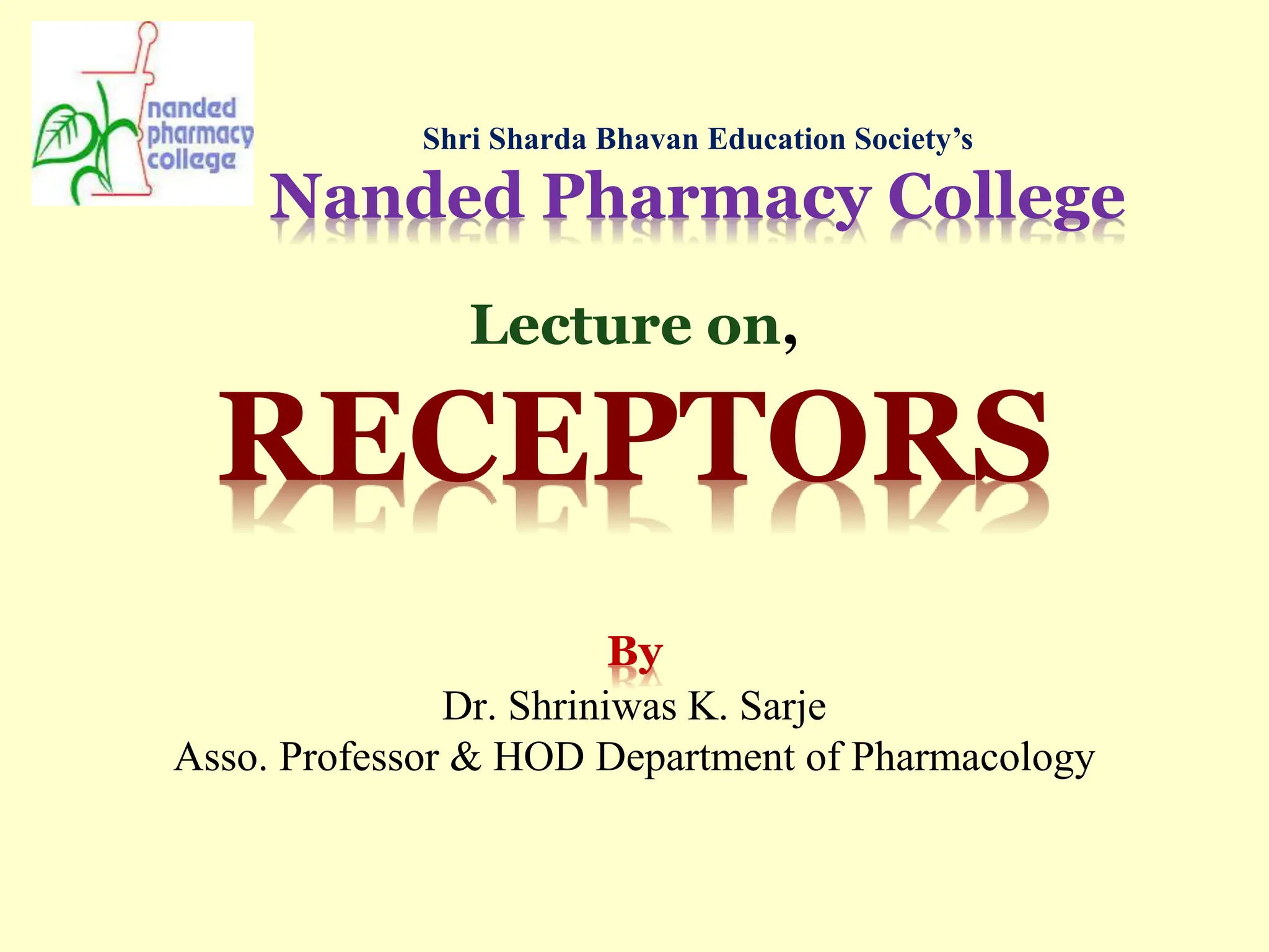 Receptor theory for lecture .ppt