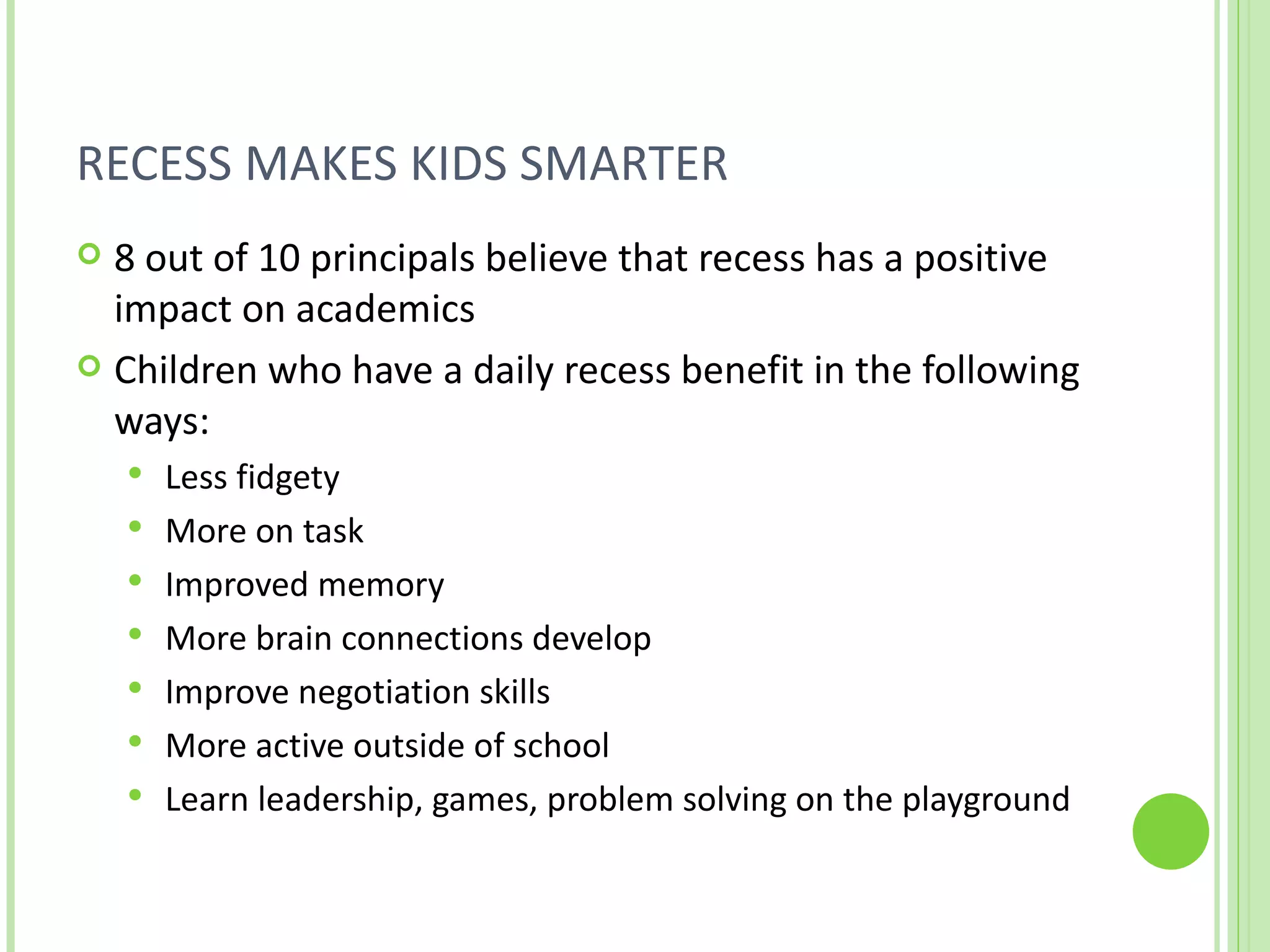 Recess in elementary school | PPT
