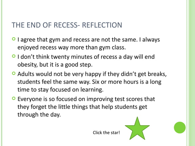 Recess in elementary school | PPT