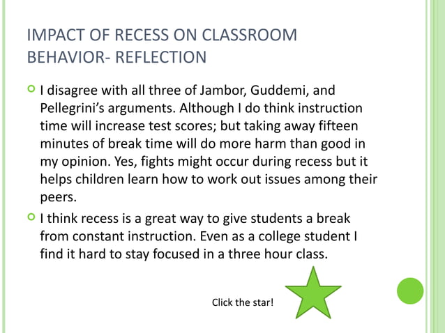 Recess in elementary school | PPT