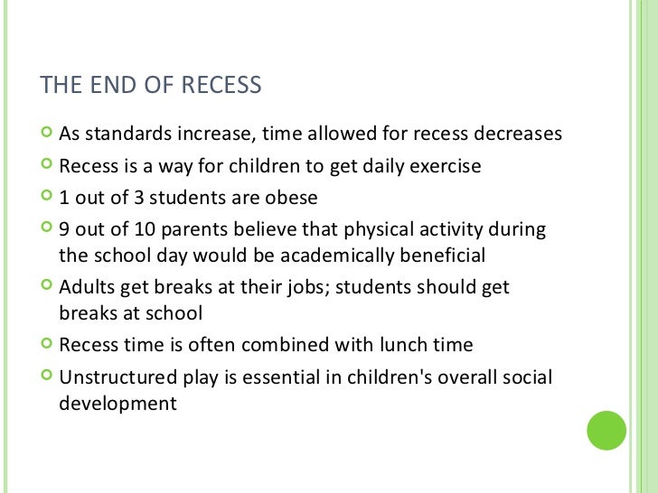 Recess in elementary school