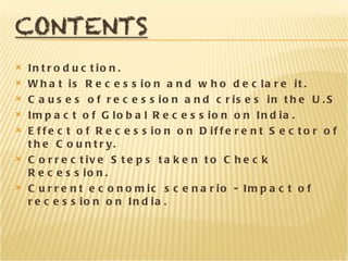 Recession in India 2008 | PPT