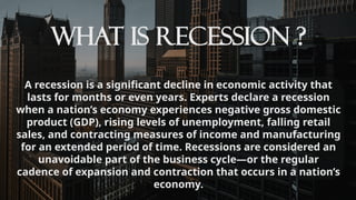 Recession An Economic Downturn. starting page templete | PPTX
