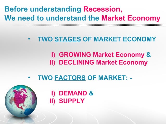 WHAT IS RECESSION - A SMALL UNDERSTANDING / MEANING | PPT