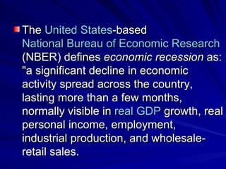 Recession.Ppt By Yas | PPT