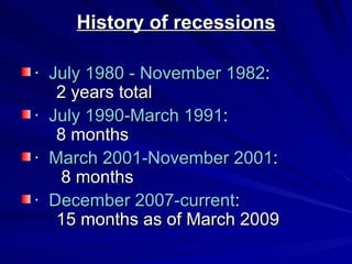 Recession.Ppt By Yas | PPT