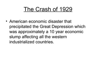 Recession In The World Since 1900s | PPT