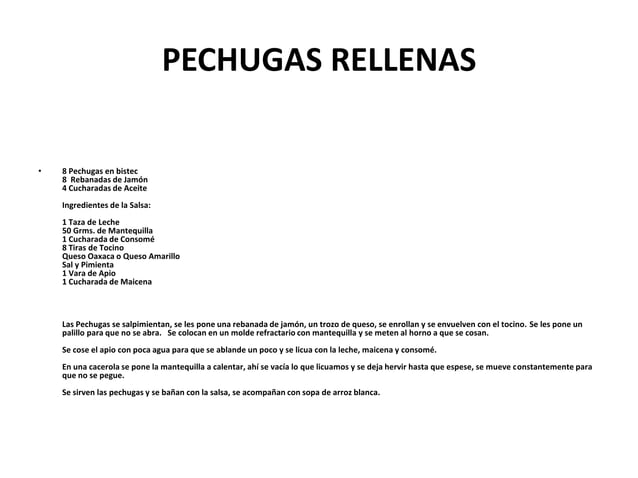 Recetas De Pollo Ppt