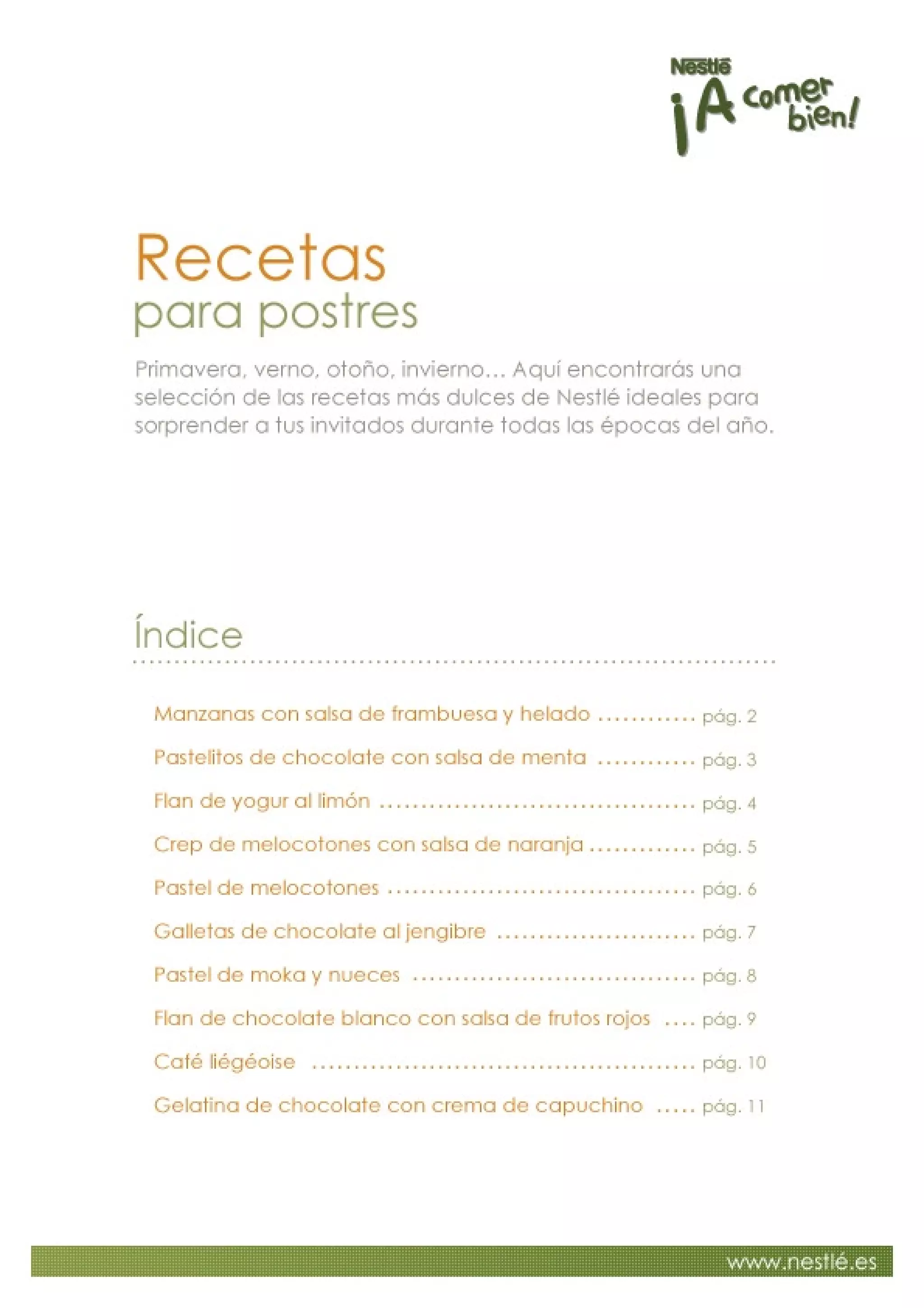 Receta postres | PDF