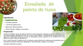 Recetas con tunas | PPTX