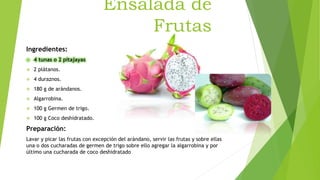 Recetas con tunas | PPTX