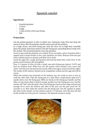 Recetas, english and spanish | PDF