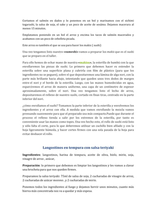 Recetas sabores de oriente cocina japonesa | PDF