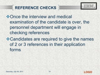 Recruitment process Of IBM | PPTX