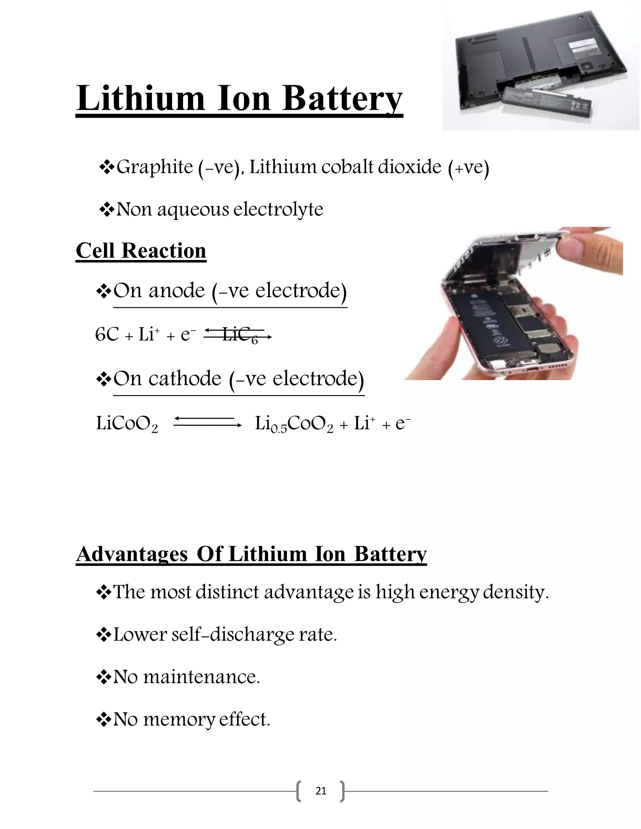 Rechargeable Batteries Presentation Report | DOCX