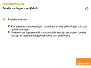 Rechtsvormen en contracten | PPTX
