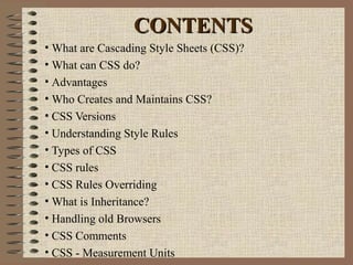 Cascading Style Sheets(CSS) | PPT