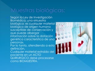 Recibe y registra muestras biológicas | PPTX