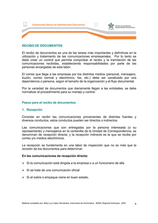 Recibo y-despacho-de-documentos | PDF