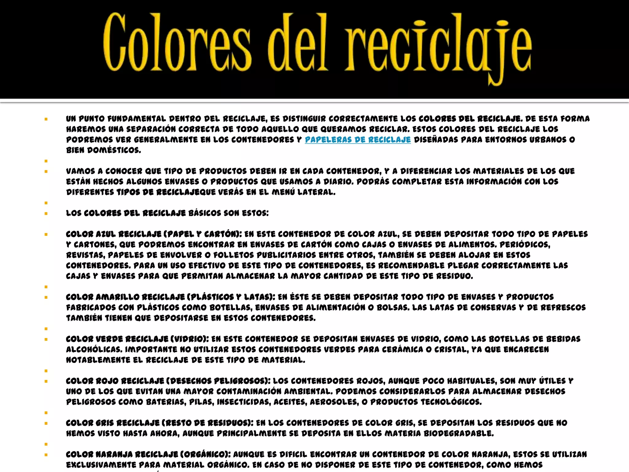 Reciclaje | PPTX