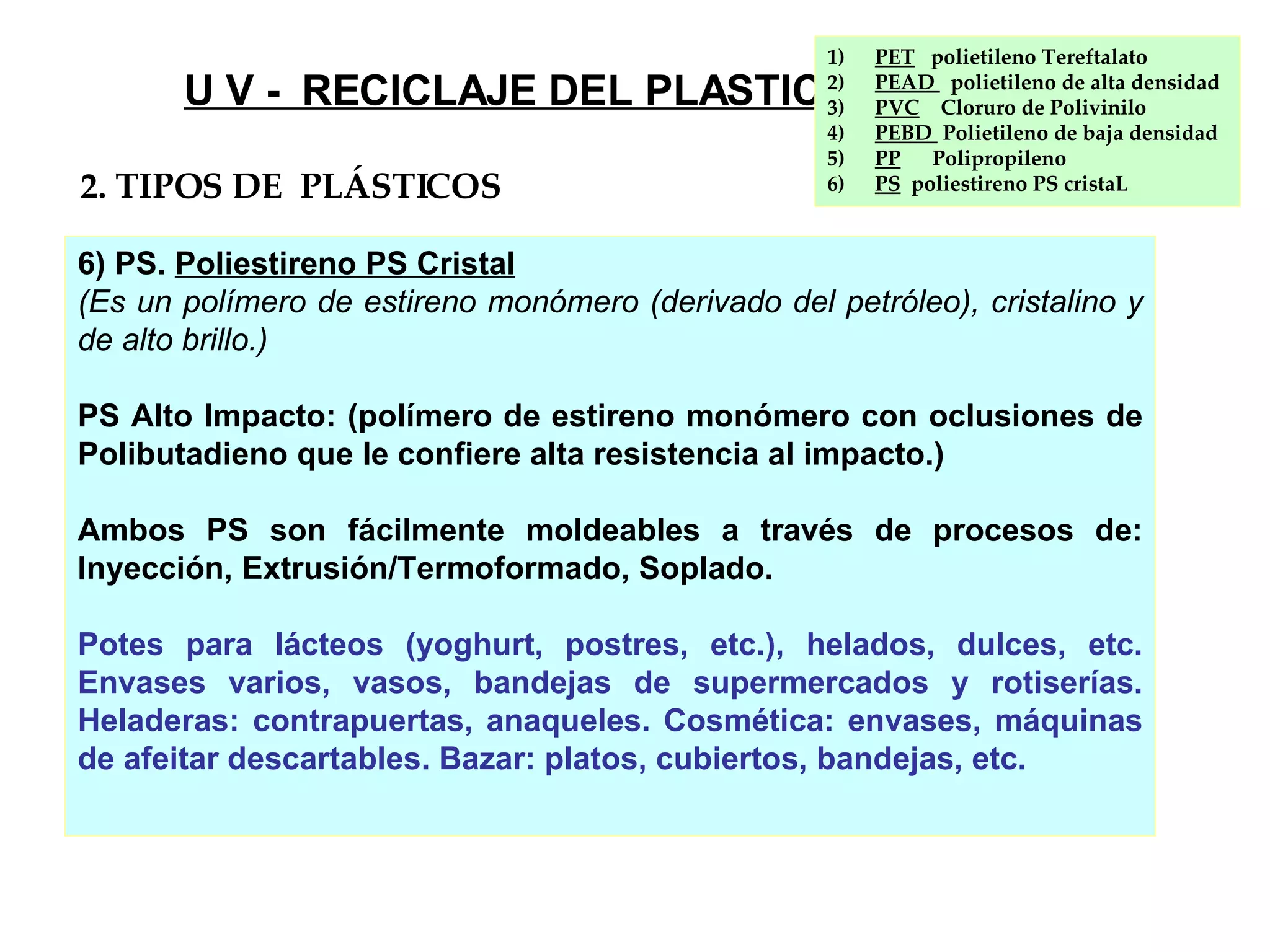 RECICLAJE DEL PLASTICO | PPT