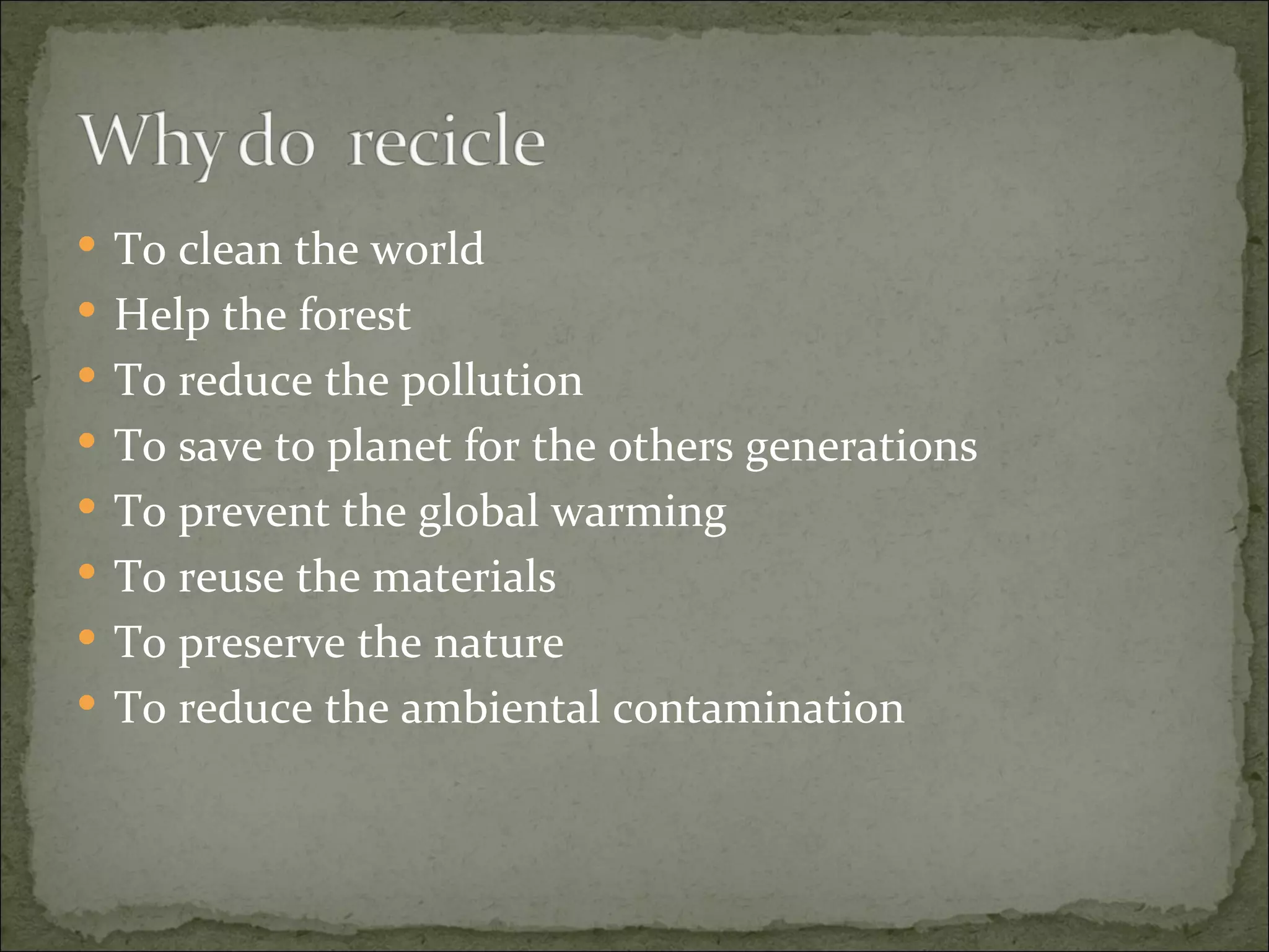 Reciclaje ingles | PPT