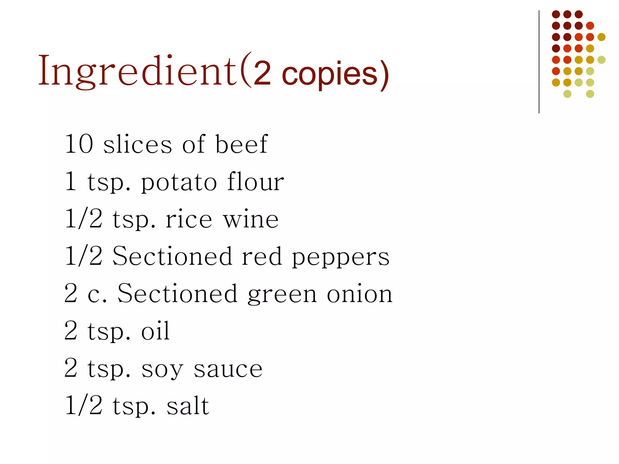 Recipe | PPT | Cooking | Food & Drink