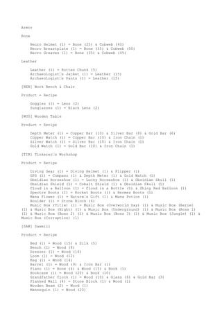 Terraria Recipe | TXT