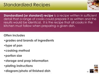 Recipe-Costing MENU COSTING AND QUANTIFICATION 3RD YEAR | PPT
