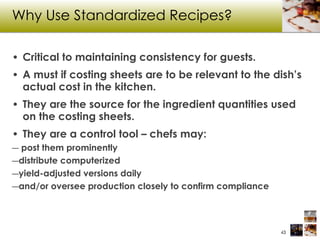 Recipe-Costing MENU COSTING AND QUANTIFICATION 3RD YEAR | PPT
