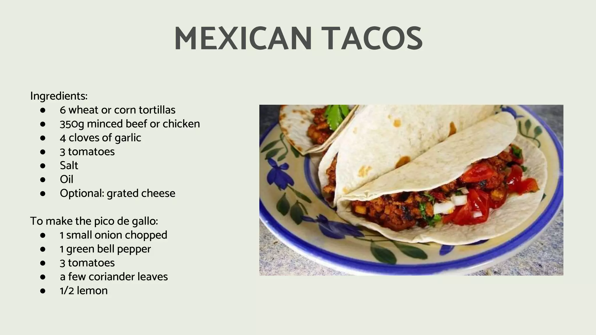 Recipe - Mexican Tacos.pptx