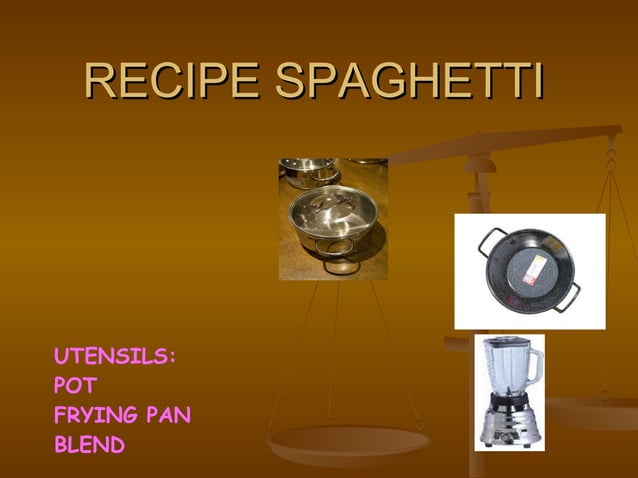 Recipe Spaghetti | PPT