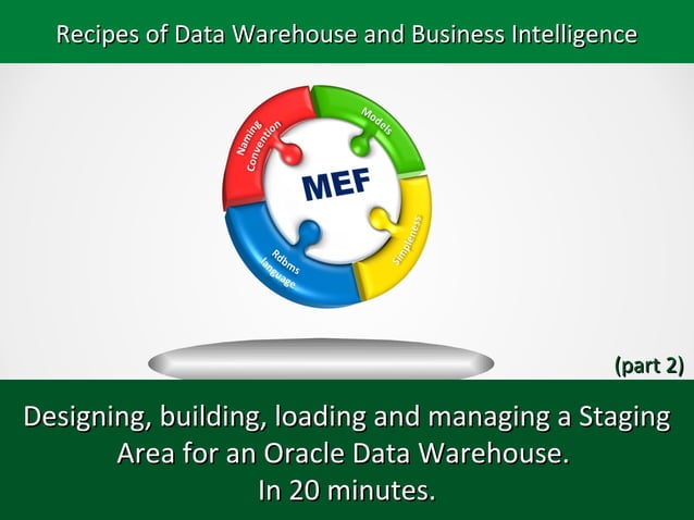 Recipe 14 - Build a Staging Area for an Oracle Data Warehouse (2) | PPT